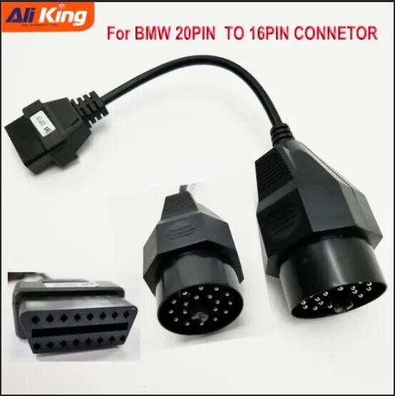 Диагностический Адаптер BMW OBD2, 20-контактный Диагностический Кабель Для Автомобилей E36, E39, X5, Z3, 16-контактный OBD II