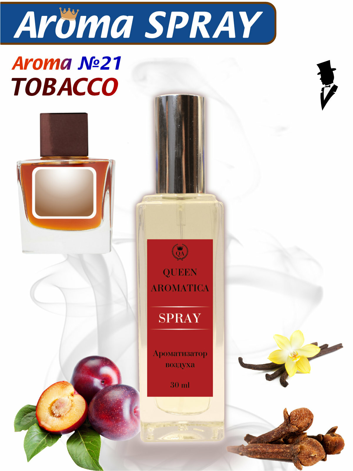 Ароматизатор в машину Queen Aromatica - Spray - Cool Water (Универсальный ароматизатор спрей)