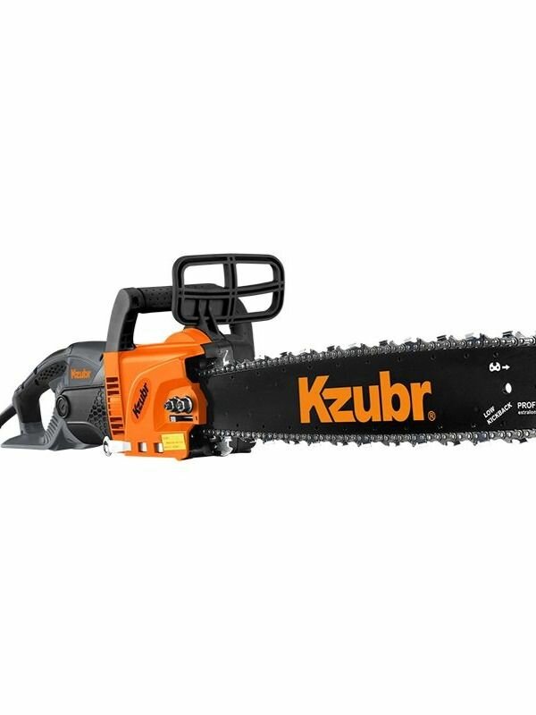 Электропила Kzubr KCS-2200T, 2200 Вт, 50 см, шаг цепи 0,325", оранжево-чёрно-серая