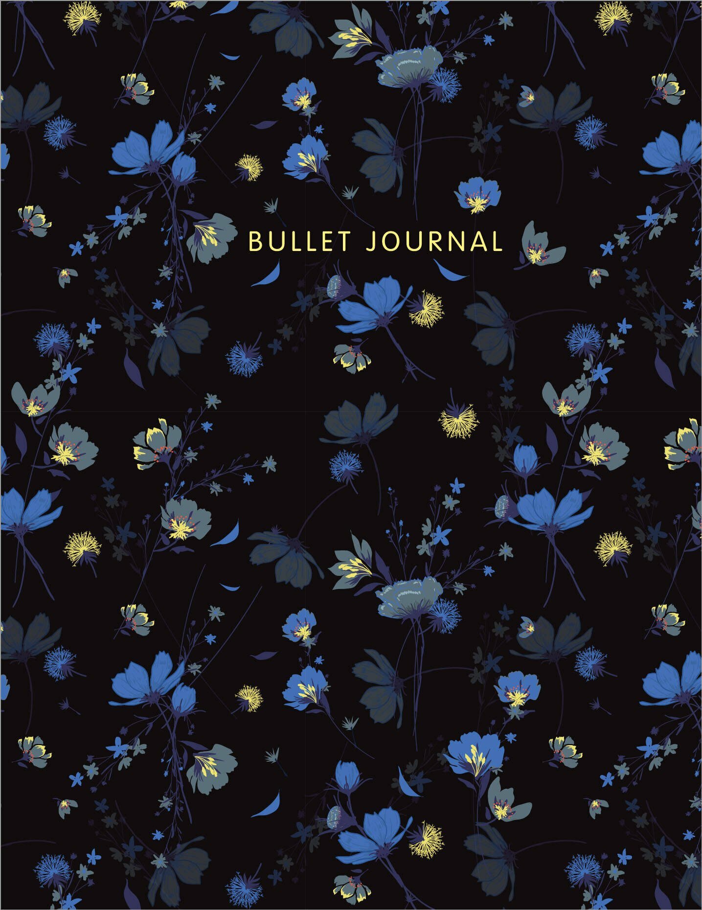 Книга для записей А5 144стр тчк. "Bullet Journal (полночные цветы)"