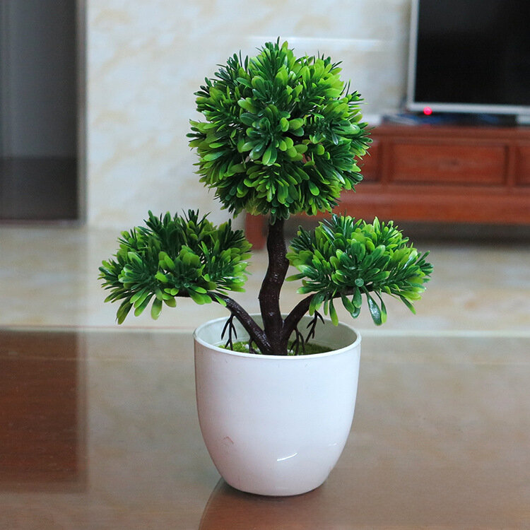 Настольное украшение Beauty Fox "Мини-трехзубчатая сосна", пластик, высота 24 см