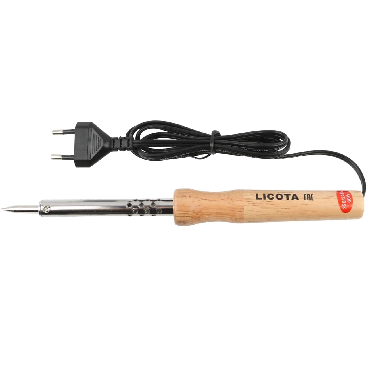 Licota AET-6006DD Паяльник с деревянной ручкой, 60 Вт, 220 В