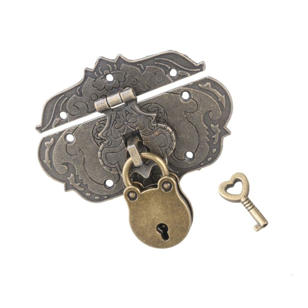 Замок для шкатулки для ювелирных изделий в винтажном стиле, Мебельные пряжки, Элегантная коробка