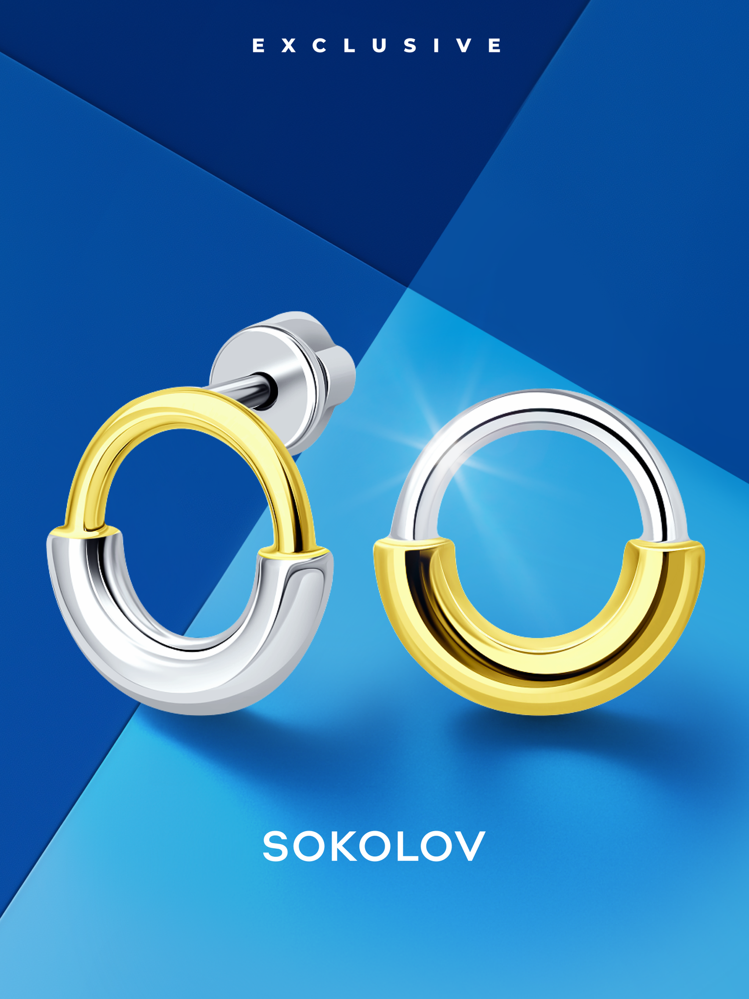 Серьги, серебро, 925 проба, родирование