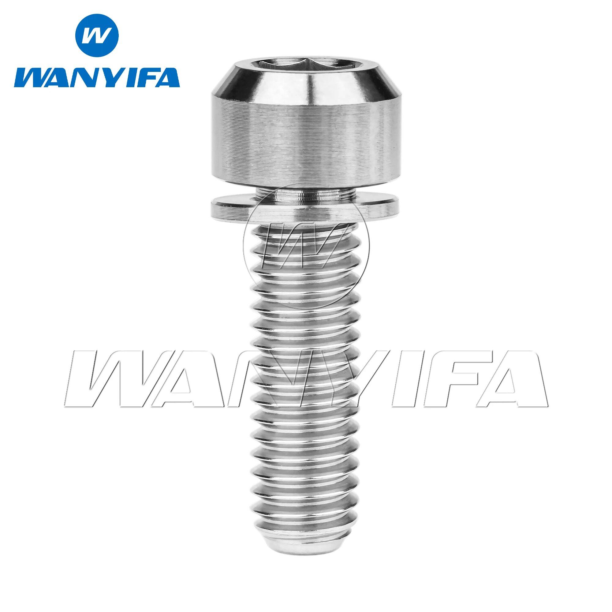Wanyifa Титановые болты M5/M6x16 для выноса руля велосипеда M6, Titanium, 18mm