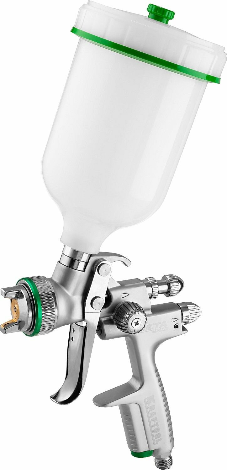 Пневматический краскопульт KRAFTOOL JETA 1000, HVLP, 1.3 мм, верхний бачок 06559-1.3