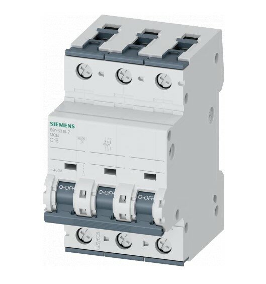Автоматический выключатель Siemens 16А 3P характеристика C 6kA 5SY6316-7