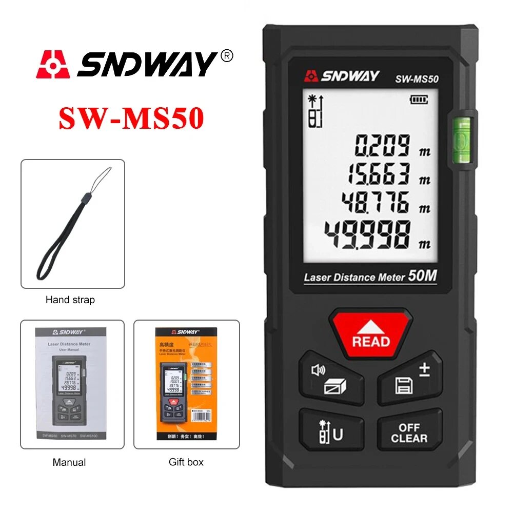 SNDWAY SW цифровой лазерный дальномер SW-MS50