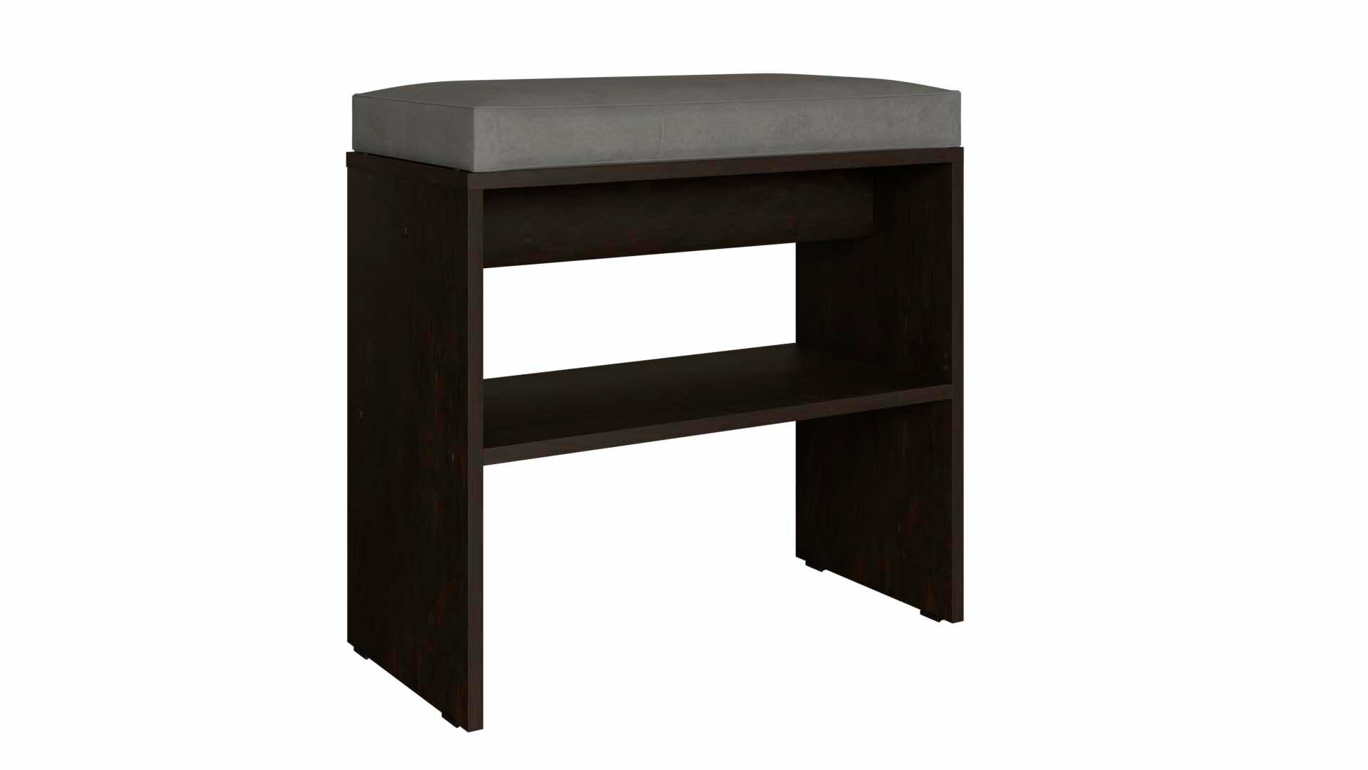 Скамья-обувница в прихожую Копенгаген (с подушкой) Венге 60х28х56 см