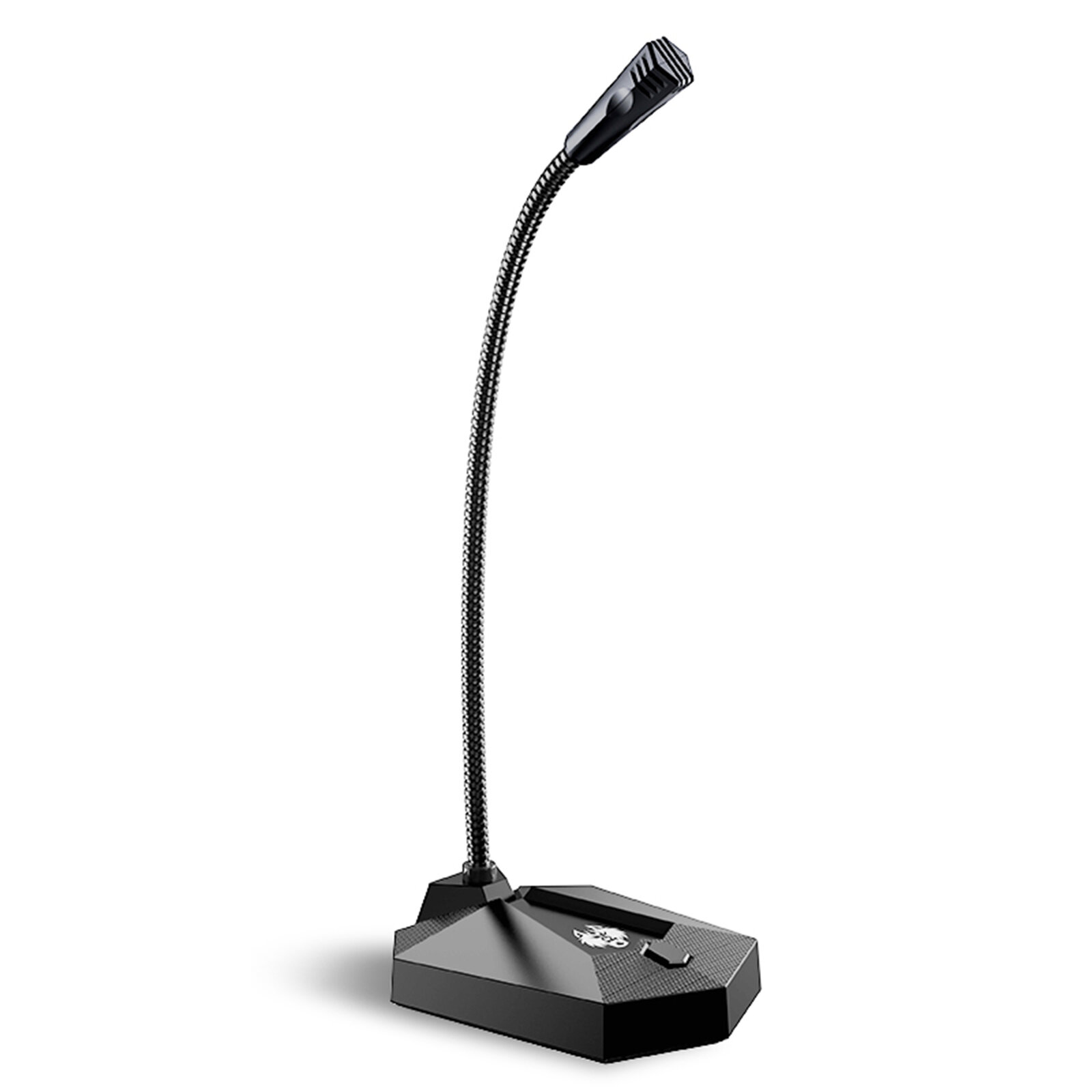 MK01 3.5mm Настольный Микрофон Plug&Play 360-Градусный Всесторонний Конденсаторный Микрофон для Записи Живого Игры, Черный, Металл, ABS, USB, 3.5MM (Дополнительно), 1 Шт, Микрофонная Губка, Руководство Пользователя