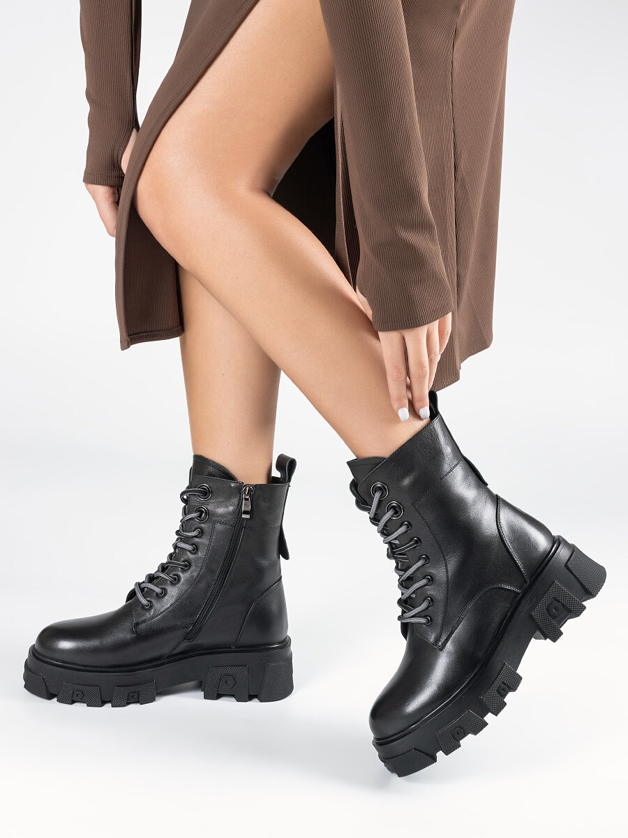 Ботинки зимние натуральная кожа женские ботильоны