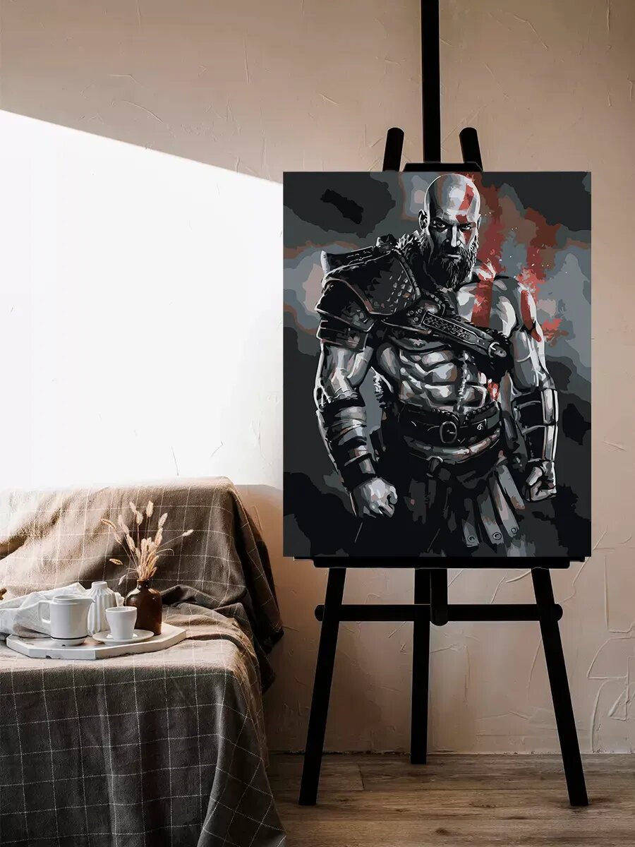 Картина по номерам Кратос God of War Бог Войны