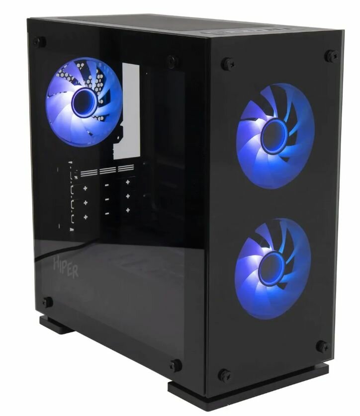 Компьютерный корпус HIPER M65 (M65) черный - Mini Tower, Micro-ATX, USB 2.0 Type-A, USB 3.2 Gen 1 Type-A