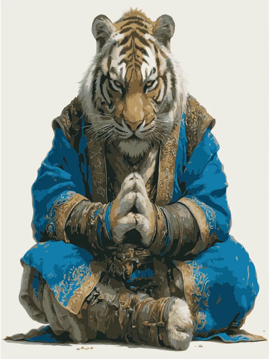 Картина по номерам 30x40 см тигр