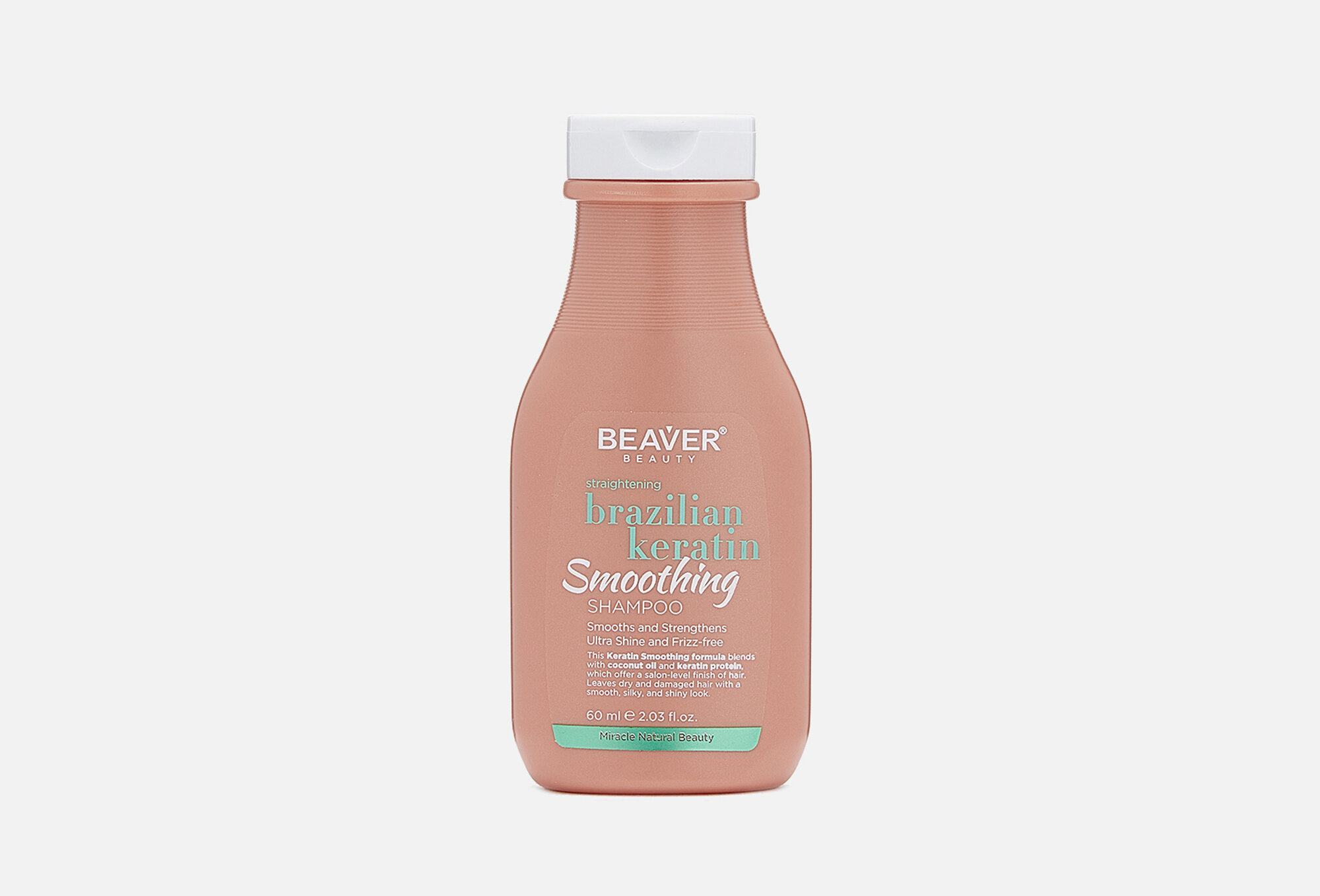 Шампунь для эластичности волос BEAVER Brazilian Keratin Travel Size 60 мл