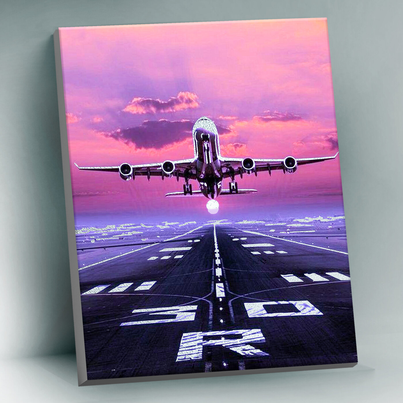 Картина по номерам 40х50см с поталью платина Взлет Флюид QHR0016