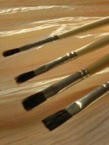 Кисть художественная для рисования Белка голубая плоская № 8