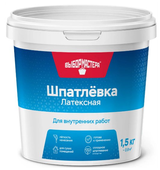 Выбор мастера шпаклевка латексная финишная (1.5кг)
