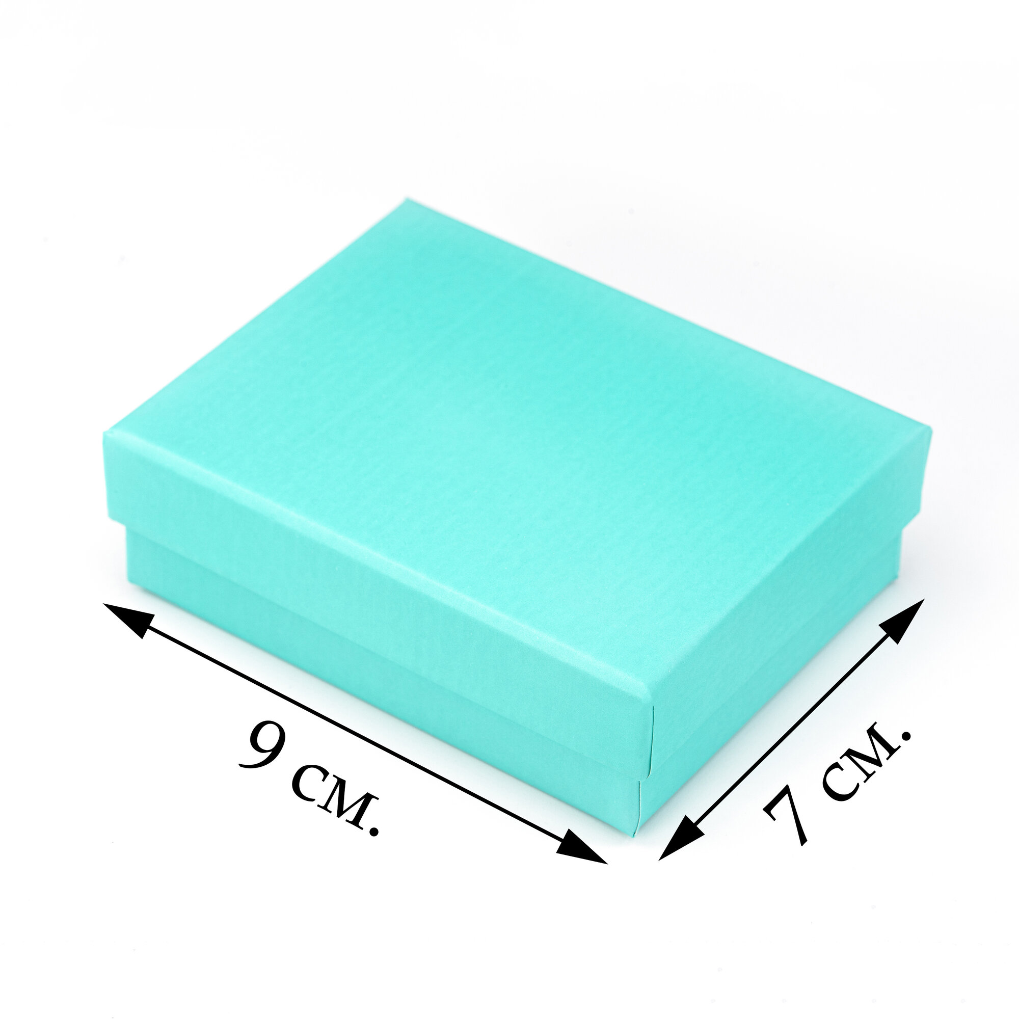 Подарочная коробка бирюзовая 9*7*2 см