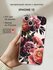Чехол на Apple iPhone 13 / Айфон 13 с принтом "Бордовые винтажные цветы", прозра...
