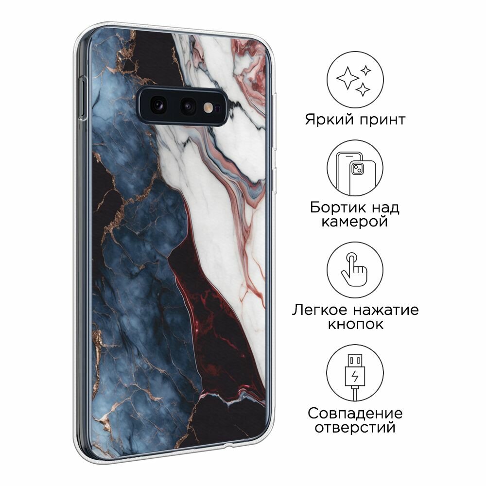 Чехол на Samsung Galaxy S10E / Самсунг Галакси S10E с принтом "Благородный мрамор" — фото 1