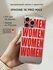 Чехол на Apple iPhone 16 Pro Max / Айфон 16 Про Макс с принтом "WOMEN", прозрачн...