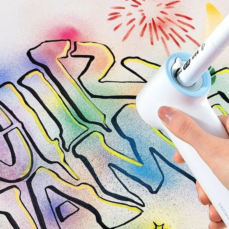 Фломастер, игрушка-аэрограф, инструмент для раскрашивания моделей ручной работы