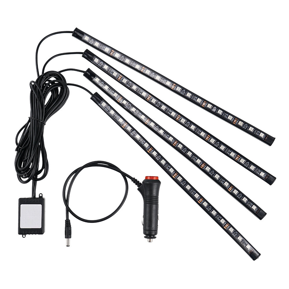 Запчасти И Аксессуары RGB Светодиодные Фонари Интерьер Автомобиля Декор Пола Атмосфера Полосы Света
