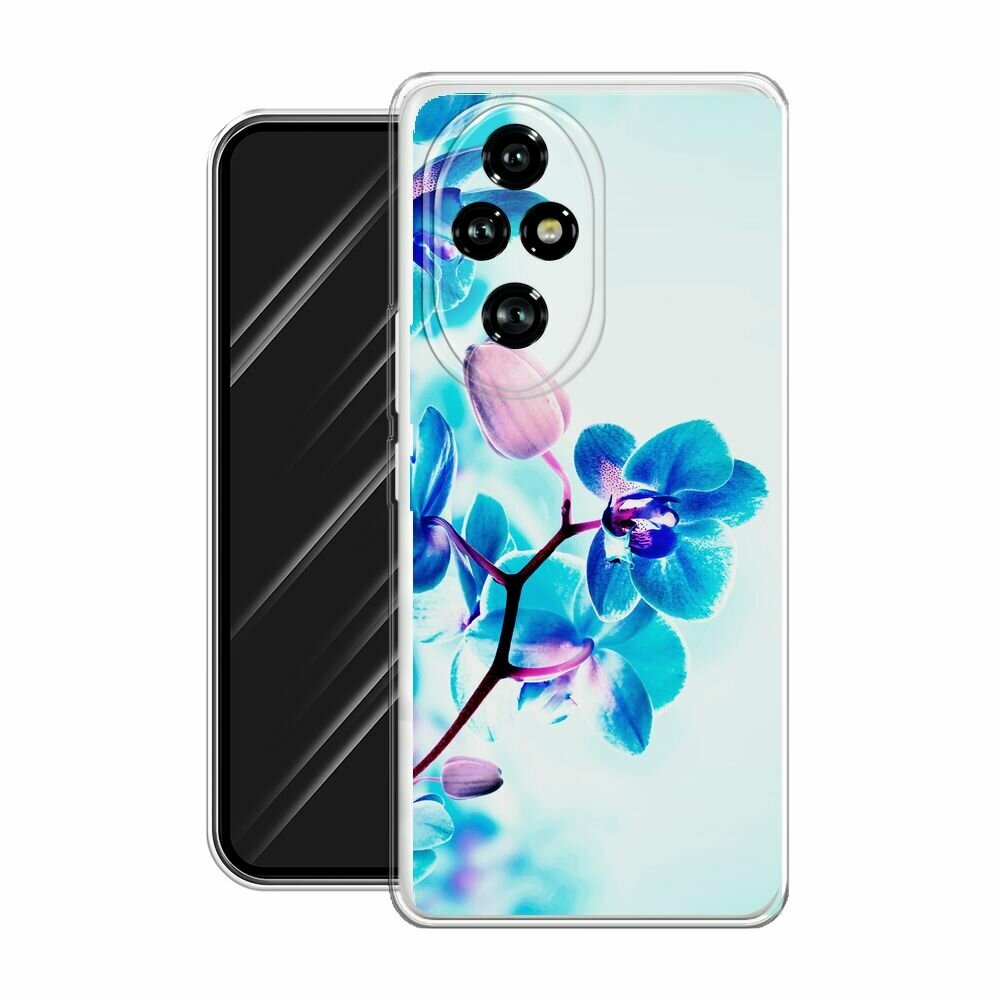 Чехол на Honor 200 Pro / Хонор 200 Про с принтом "Голубая орхидея" — фото 1