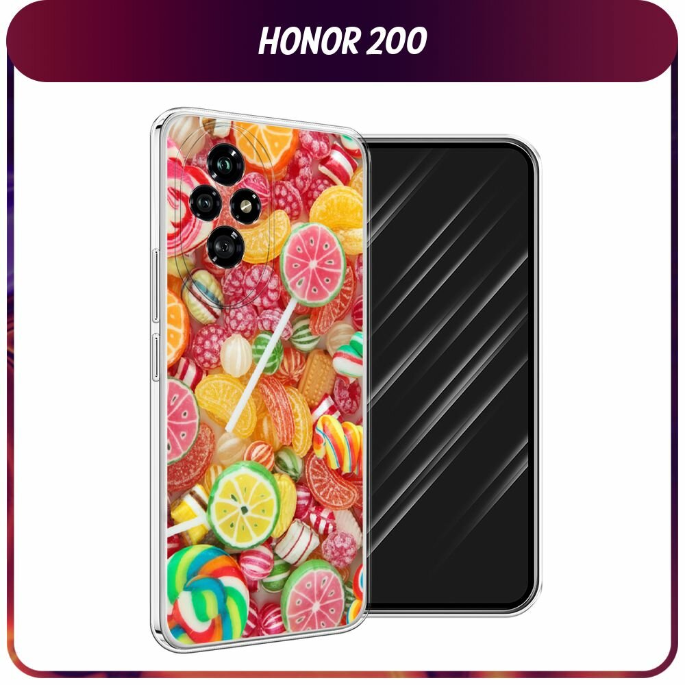 Силиконовый чехол на Honor 200 / Хонор 200 с принтом Вкусняшки