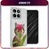 Чехол на Honor X7c / Хонор X7c с принтом "Кот с тюльпаном - 8 марта", прозрачный