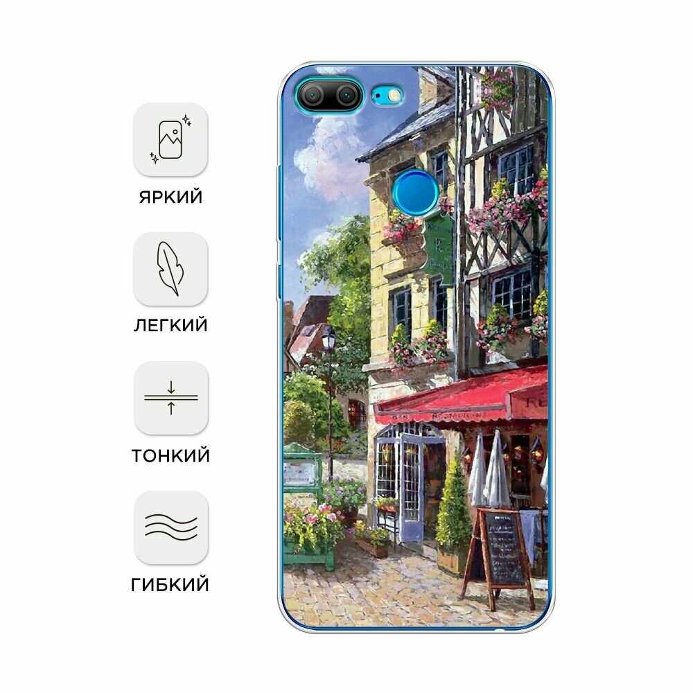 Чехол на Honor 9 Lite / Хонор 9 Лайт с принтом "Старая улица" — фото 1