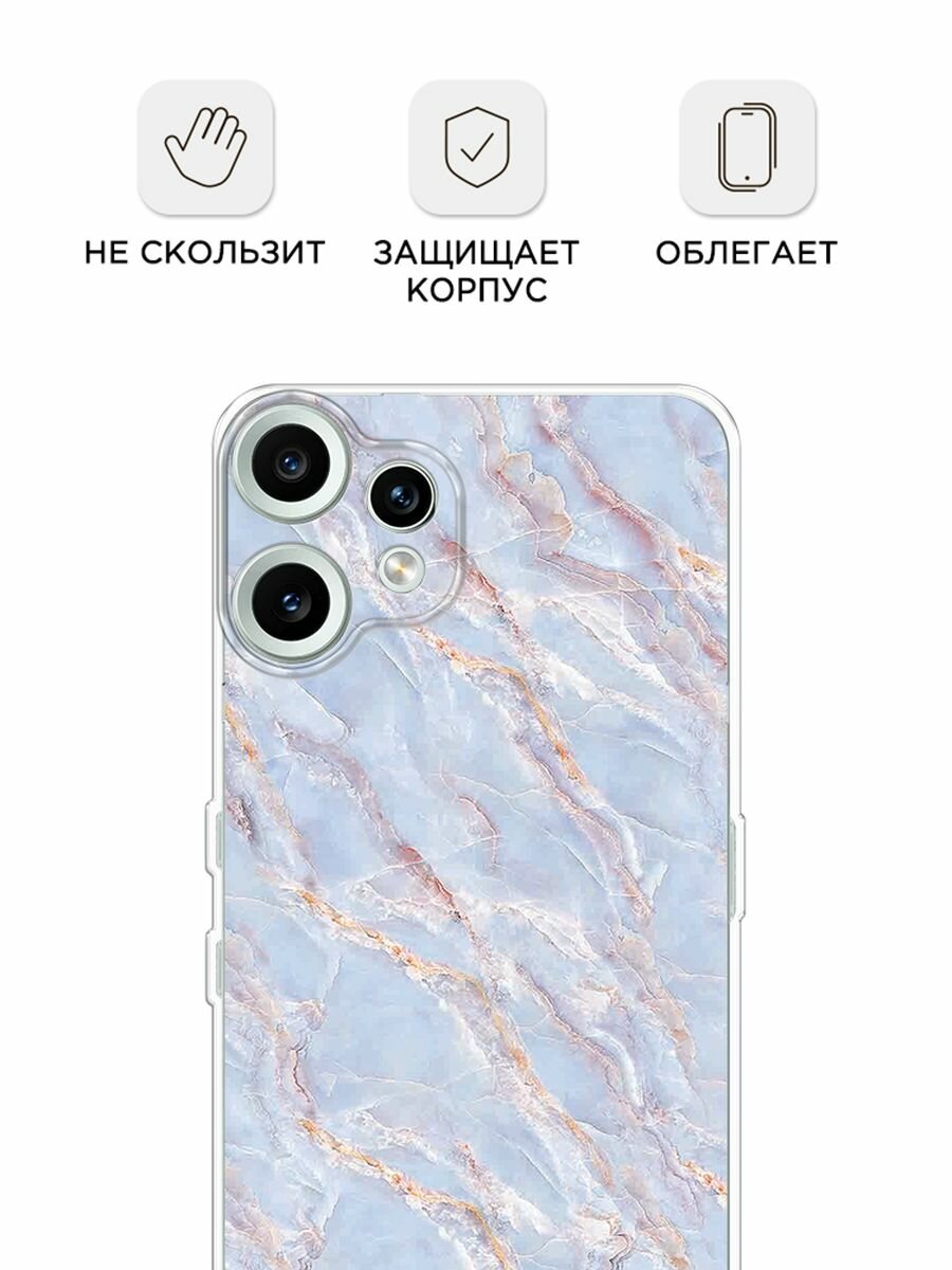 Чехол на CMF Phone 2 Pro / CMF Фон 2 Про с принтом "Сиреневый мрамор" — фото 1
