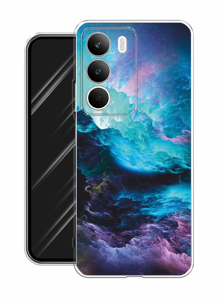 Силиконовый чехол на Realme C71/P3 Lite 4G / Реалми С71/P3 Лайт 4G с принтом "Бирюзовое небо" — фото 1