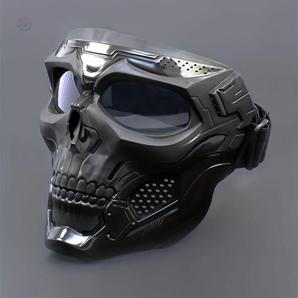 Тактический велосипедный шлем с дизайном черепа ветрозащитный и пескозащитный универсальный спортивный шлем для мужчин и женщин для езды, рыбалки, лыж и активного отдыха