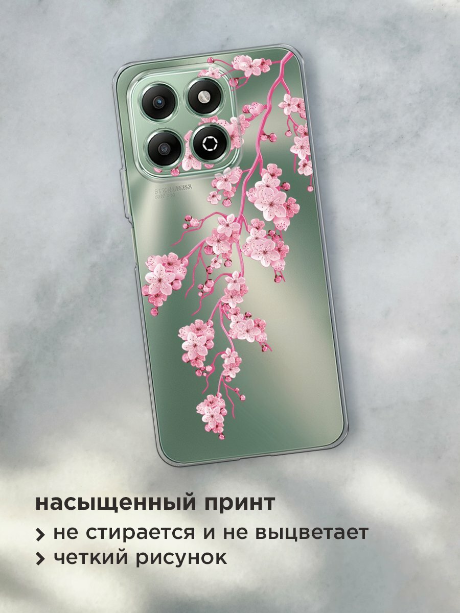 Чехол на Honor X6b / Хонор X6b с принтом "Ветка сакуры 2" — фото 1