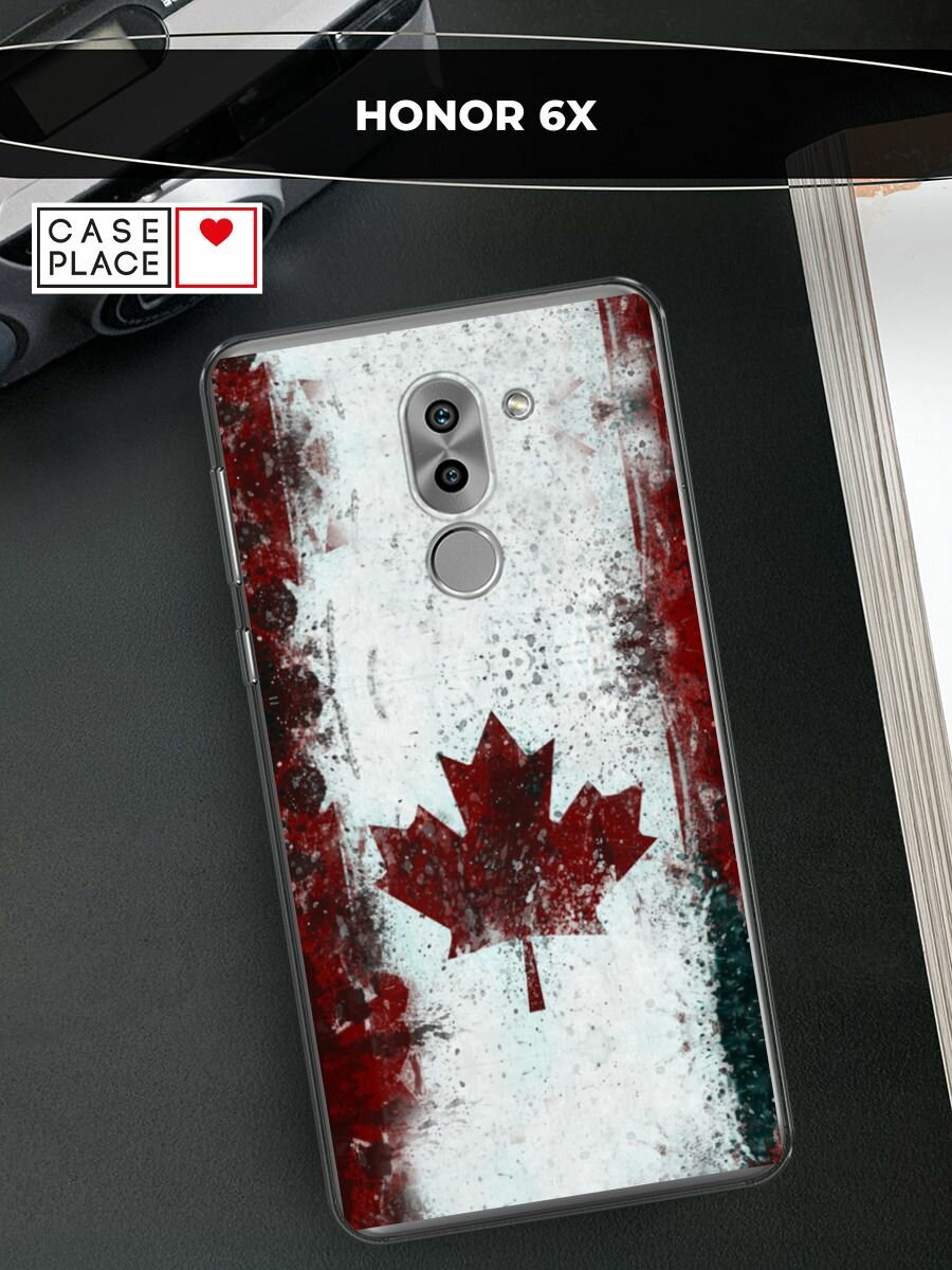 Силиконовый чехол на Honor 6X / Хонор 6Х с принтом "Канада"