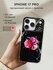 Чехол на Apple iPhone 17 Pro / Айфон 17 Про с принтом "Букет на черном мраморе"