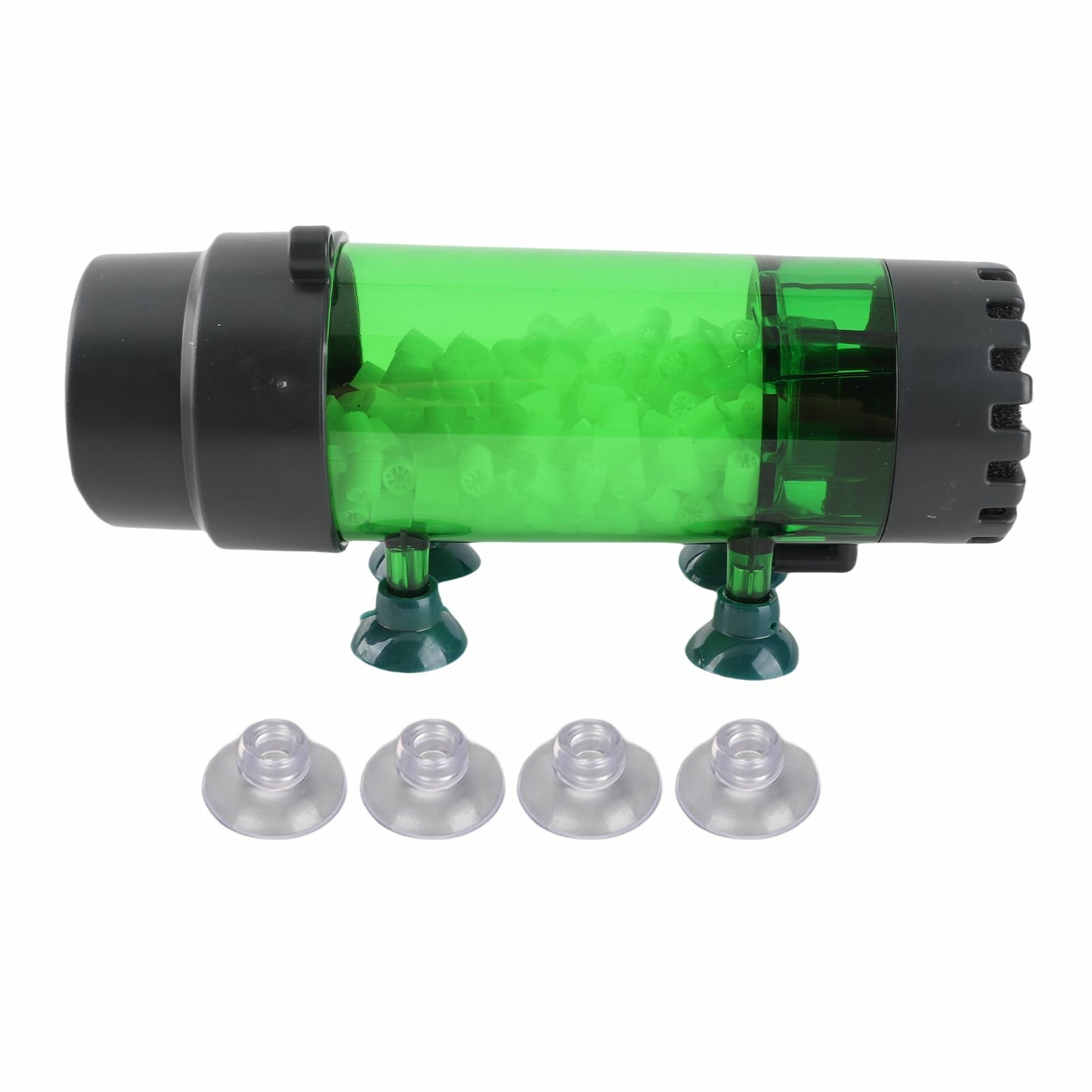 Фильтр для аквариума с двойной фильтрацией и антизасором, усиленный корпус, материал ПВХ