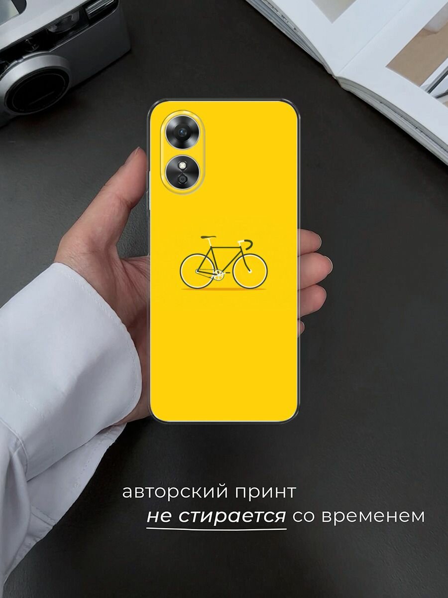 Силиконовый чехол на Oppo A17 / Оппо A17 с принтом "Хобби велосипед 1" — фото 1