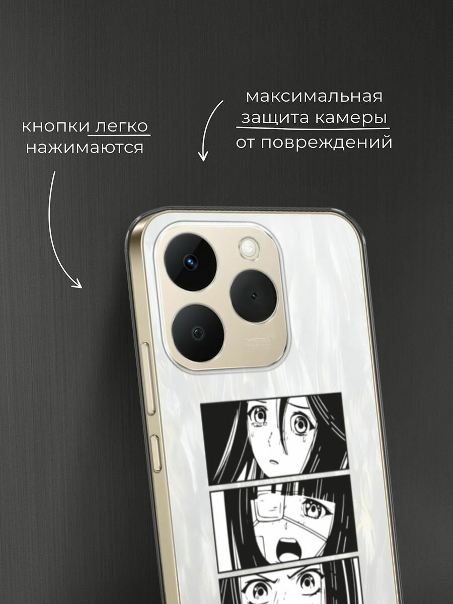 Чехол на Realme 15T / Реалми 15Т с принтом "Tokyo girls", прозрачный — фото 1