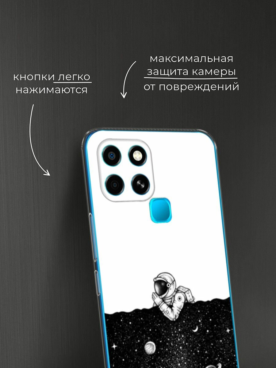 Чехол на Infinix Smart 6 / Инфиникс Смарт 6 с принтом "Космический сон" — фото 1