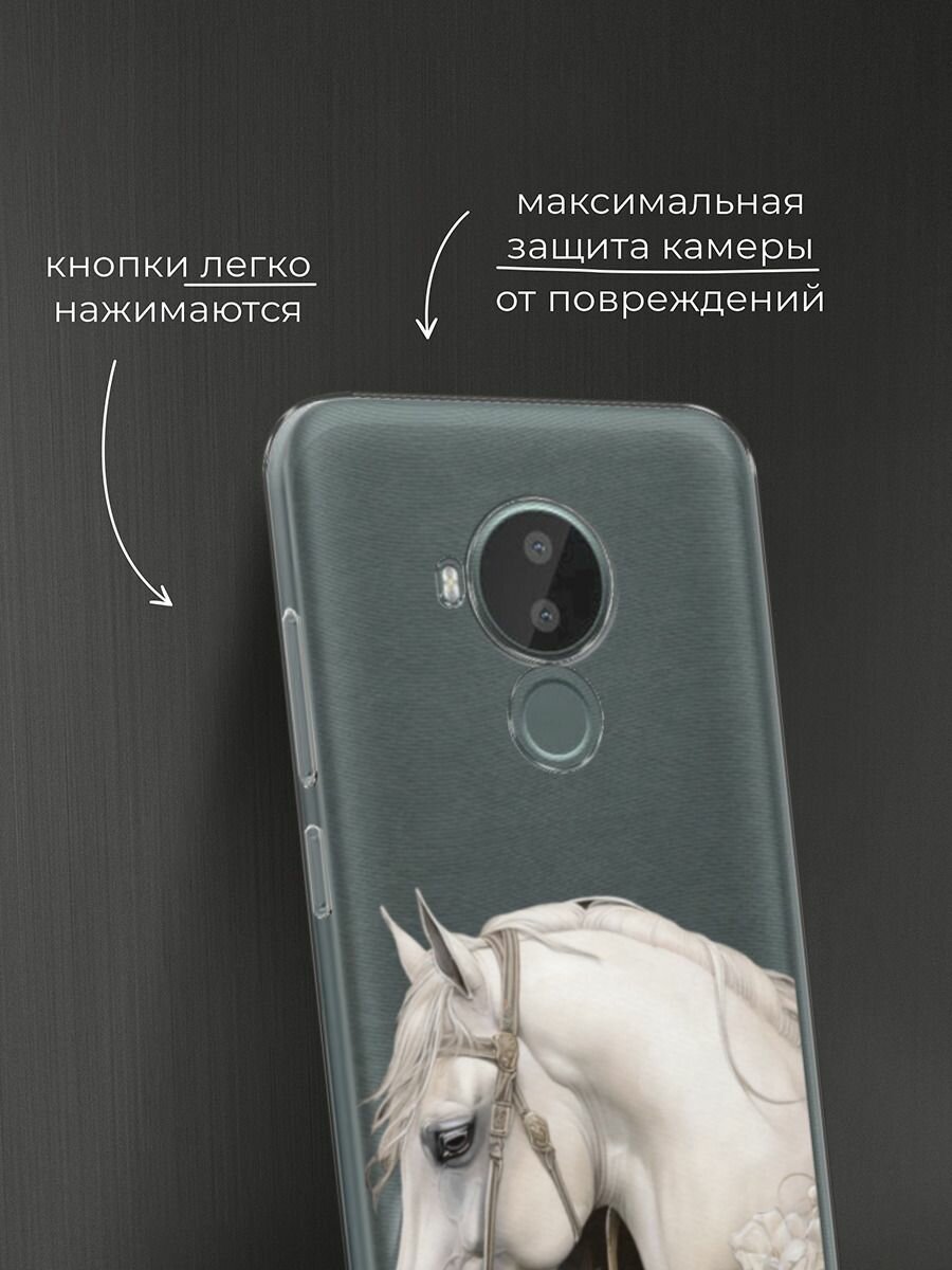 Чехол на Nokia C30 / Нокия C30 с принтом "Благородный конь 3" — фото 1