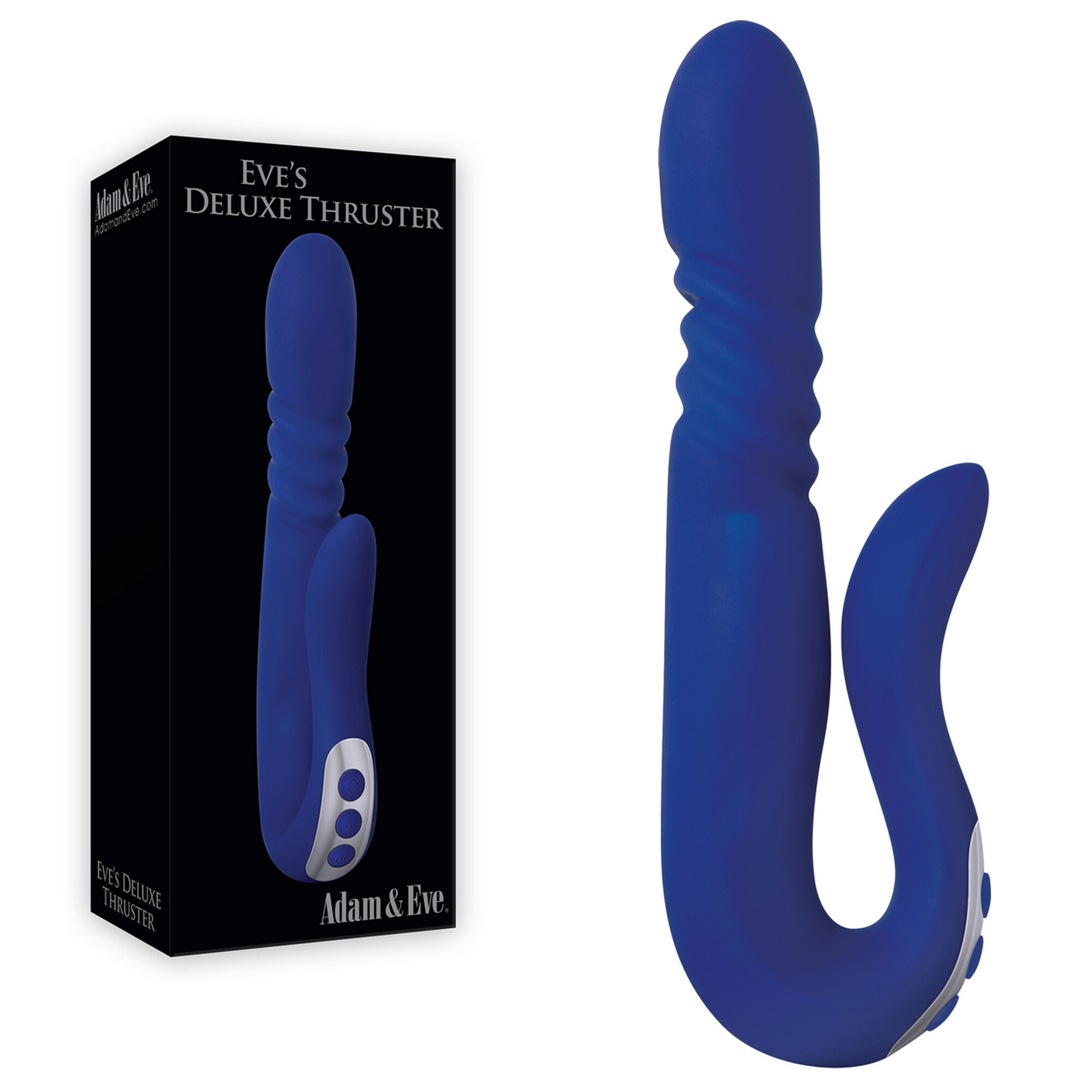 Виброатор-кролик с функцией поступательных движений Eve's Deluxe Thruster Evolved Novelties