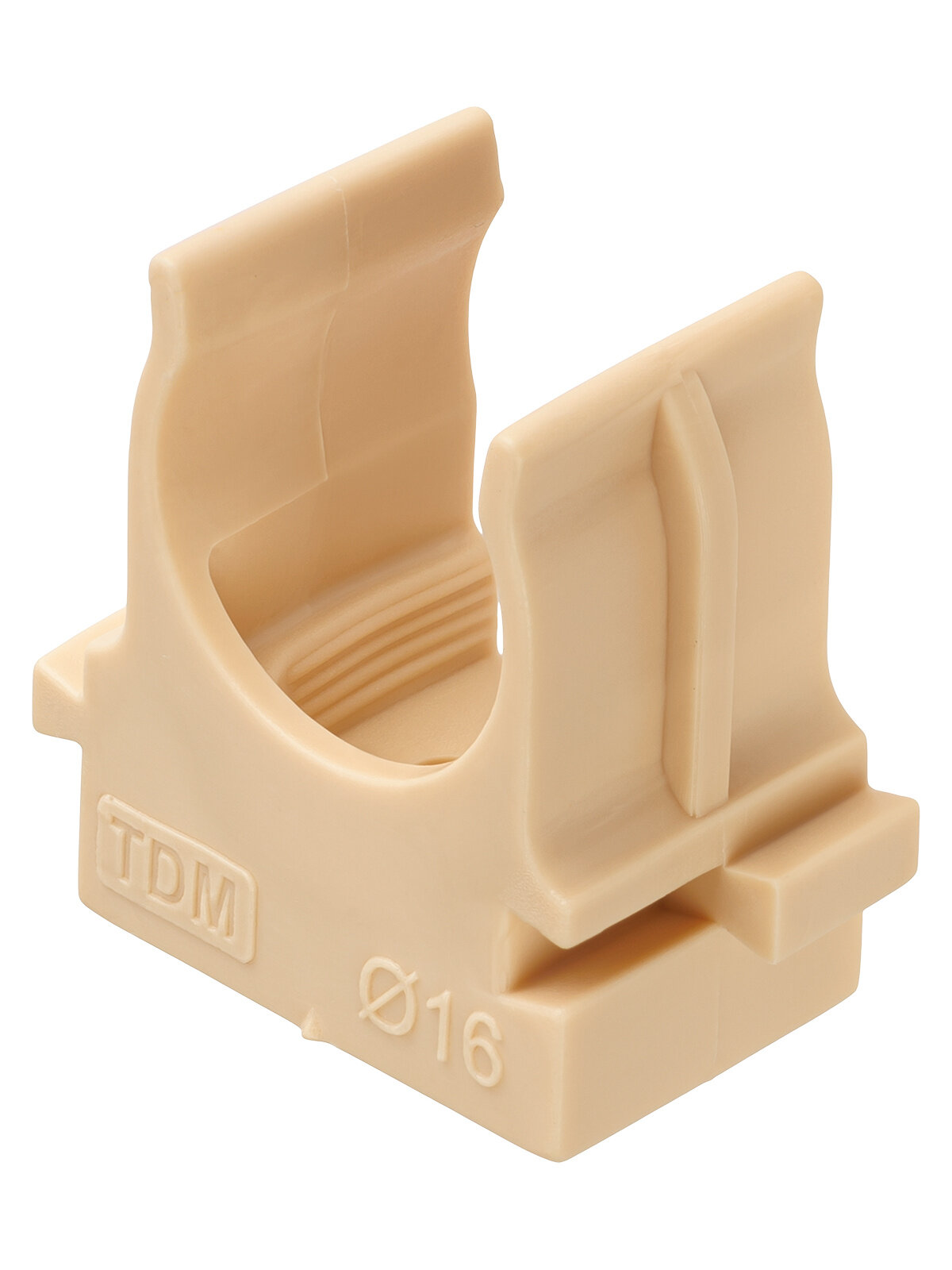 Крепеж-клипса для трубы D16 мм TDM ELECTRIC "ЭКО" сосна (в 1 упаковке 10шт.)