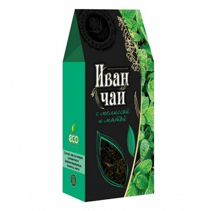 Иван-чай Магия трав листовой с мелиссой и мятой, 50 гр
