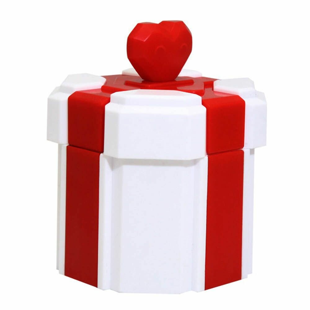 Подарочная коробка, строительный блок, внешний вид, износостойкая красная, белая шкатулка для украшений для украшения торта, многоугольная