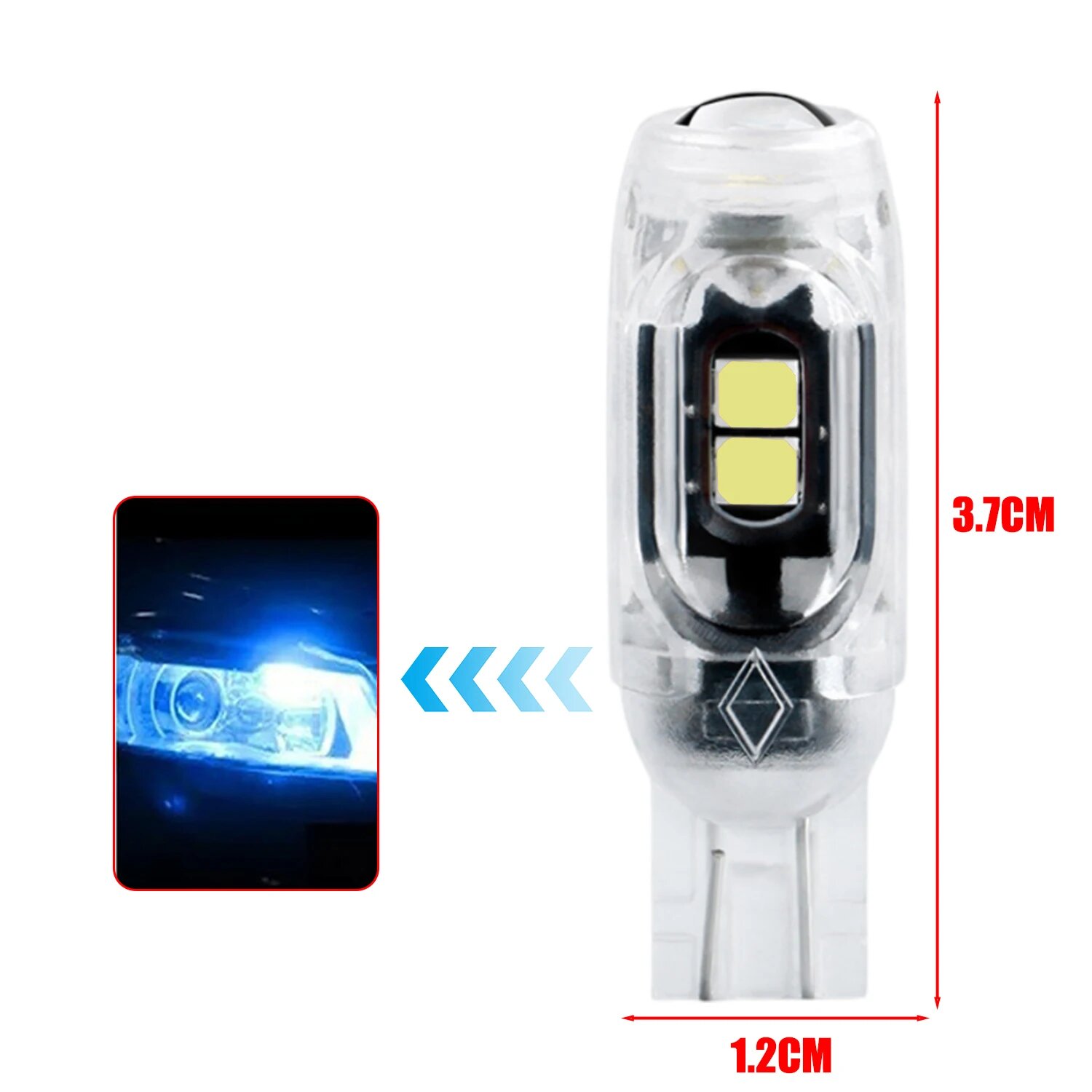 Светодиодный стробоскоп T10 Blue Strobe Light, 1pcs