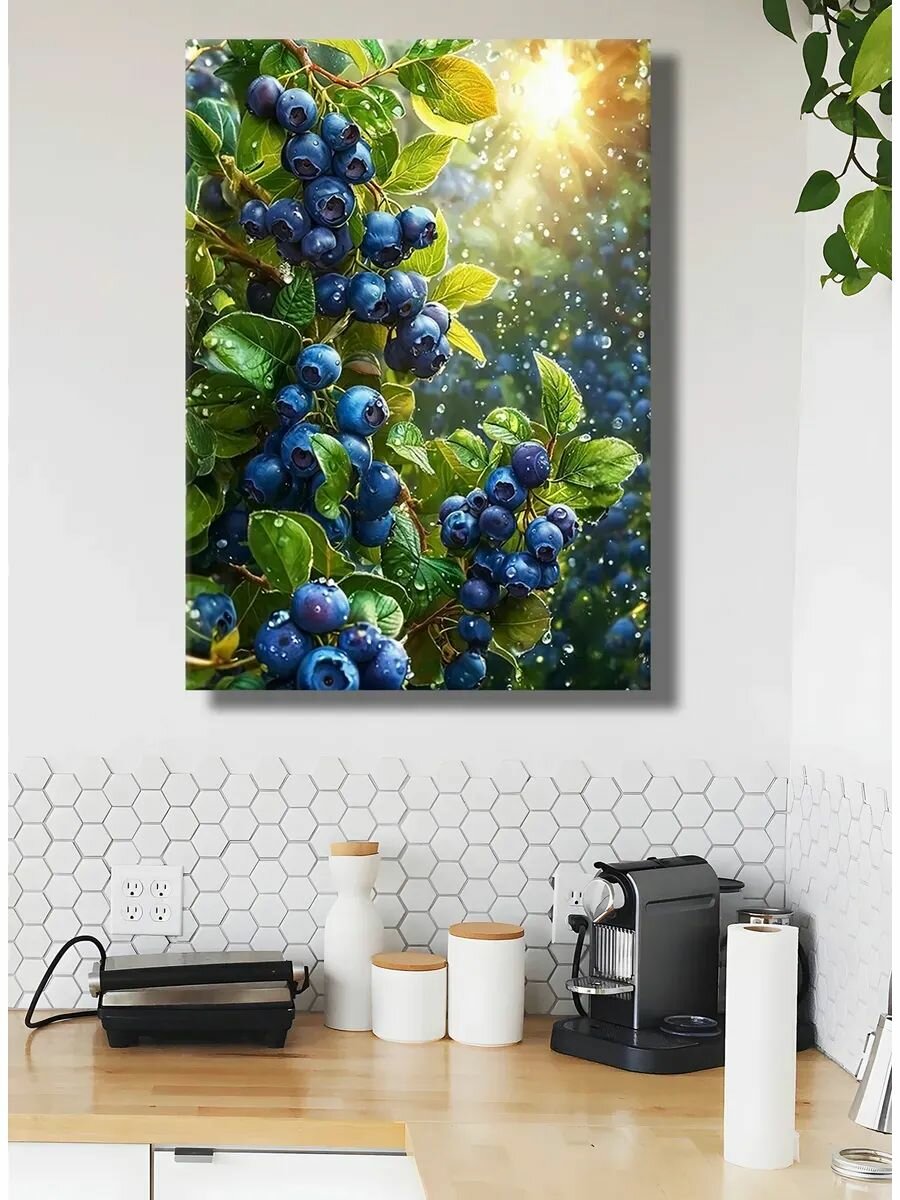 Картина "Синие сокровища", для интерьера 30х40см 1шт.