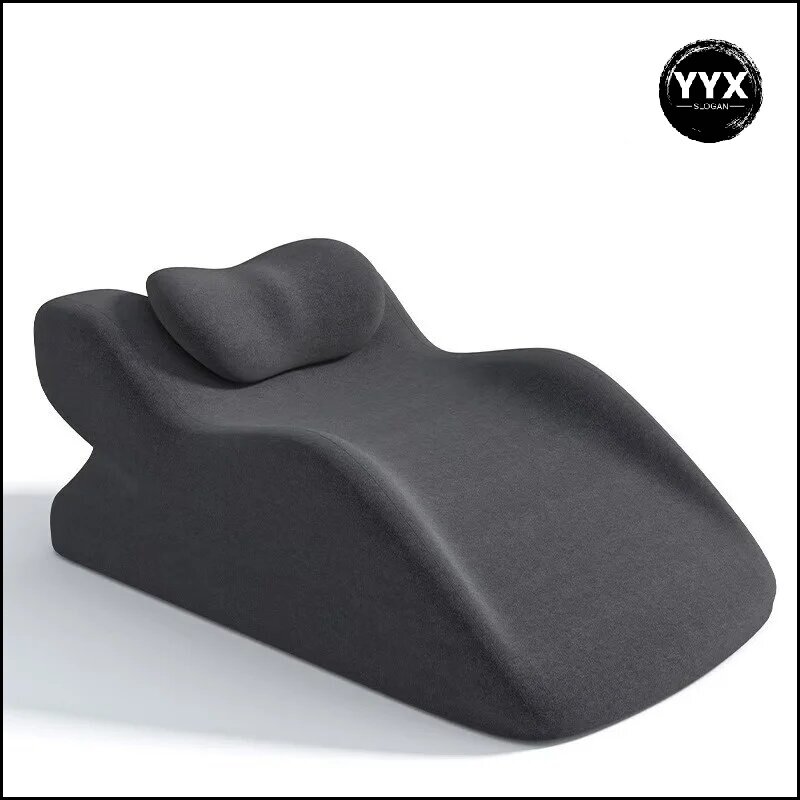 Эргономическая хлопковая подушка 60*36*24 см, 60x36x24cm, Серый